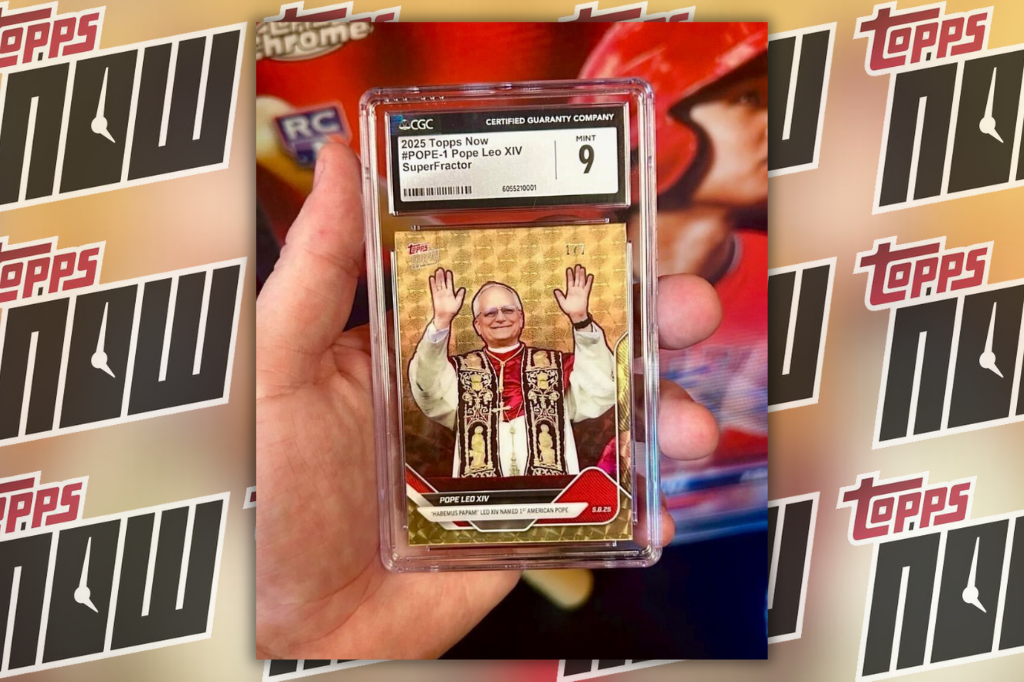 1/1 Pope Leo XIV Topps NOW Superfractor surfaces and is put up for auction