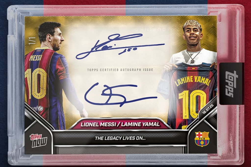 Messi and Yamal Topps NOW card breaks football sales record with over ...